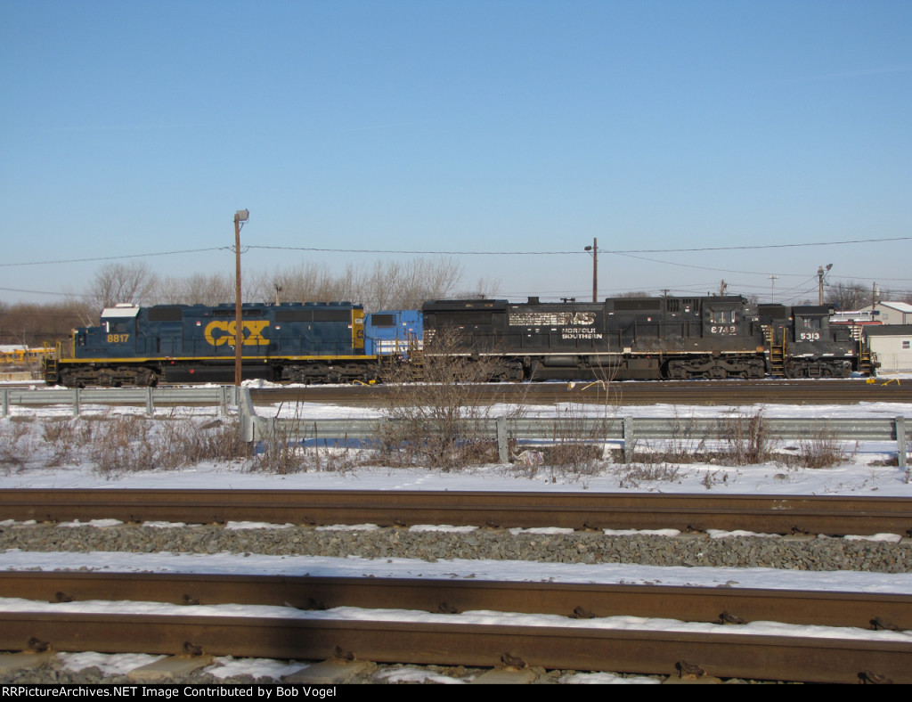 CSX 8817; NS 8749 and 5313